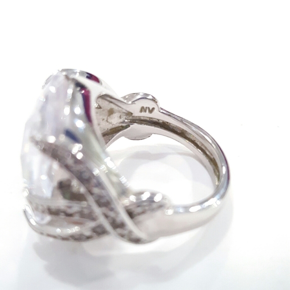 NV | Jewelry | Vintage Nv Nevada Silver Mine Big Cz Claw Ring | Poshmark